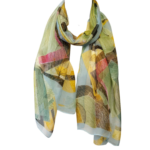 Wrapables Lightweight Sheer Silky Feeling Georgette Scarf, Sky Blue Ec