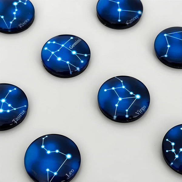 Wrapables Crystal Glass Magnets, Refrigerator Magnets for Office White