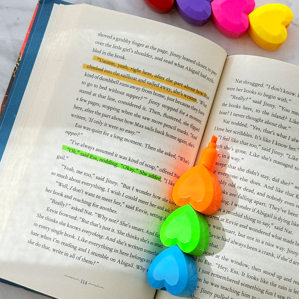 Wrapables Mini Stackable Highlighters, Cute Multi-color Markers, Heart